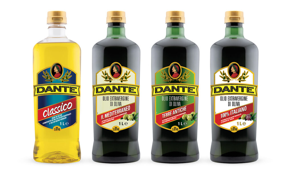 The Product Range in PET - Olio Dante